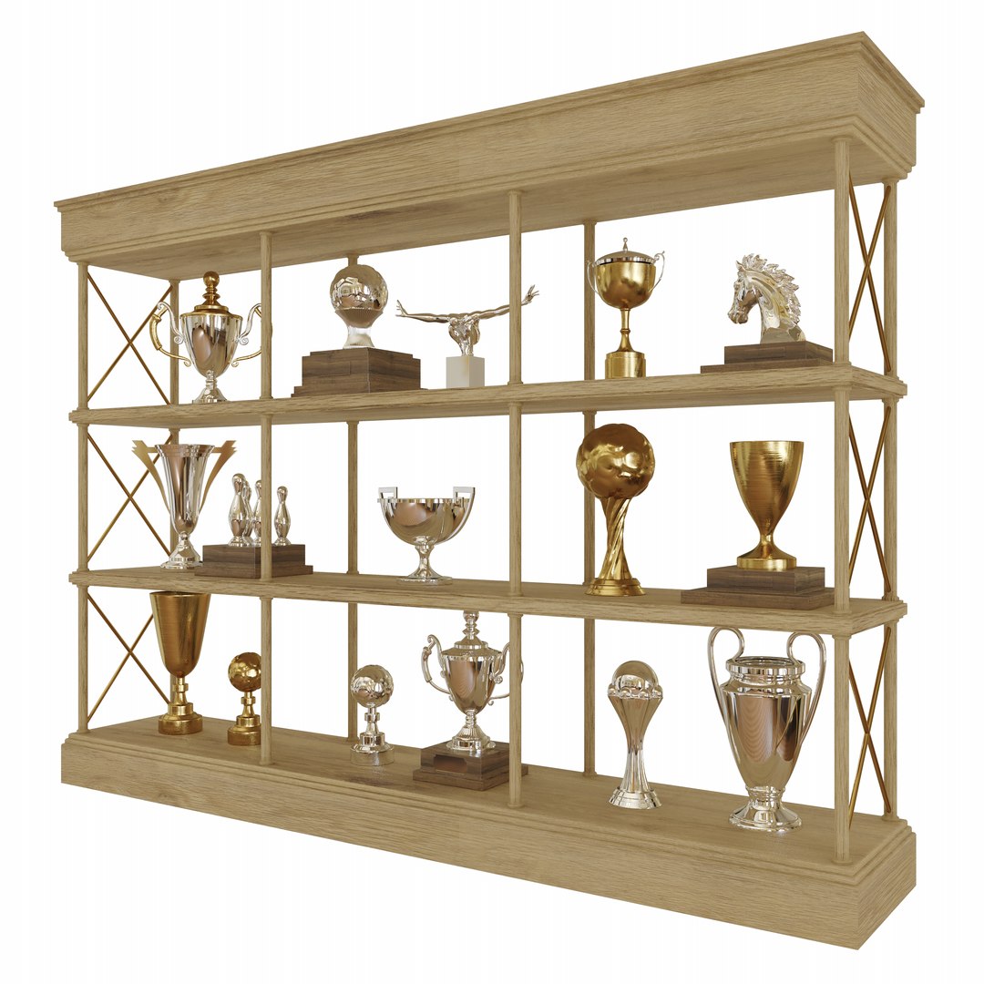 Trophy Showcase Wooden Model - TurboSquid 1845022