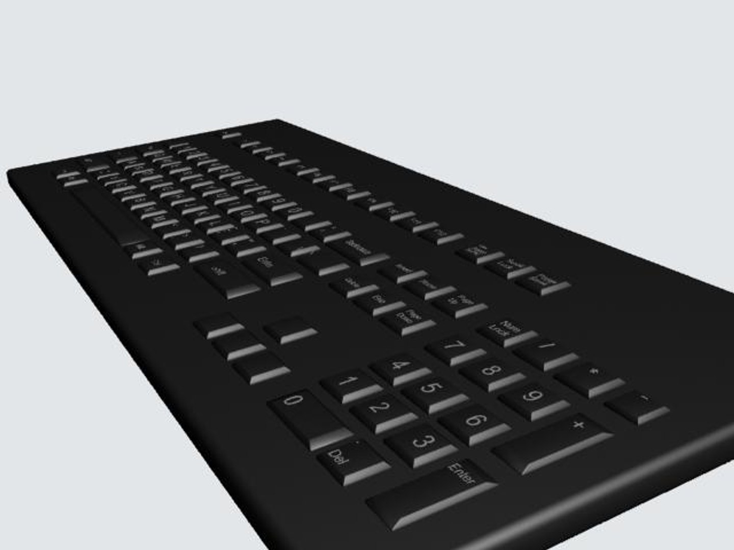 3d Keyboard Computers Model
