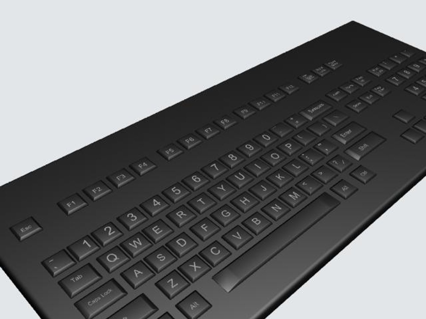 3d Keyboard Computers Model