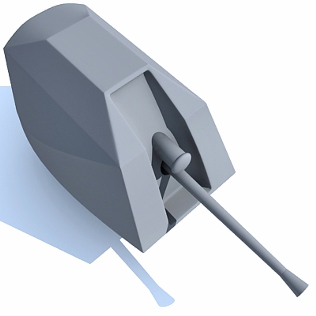 2 deck guns 3d model