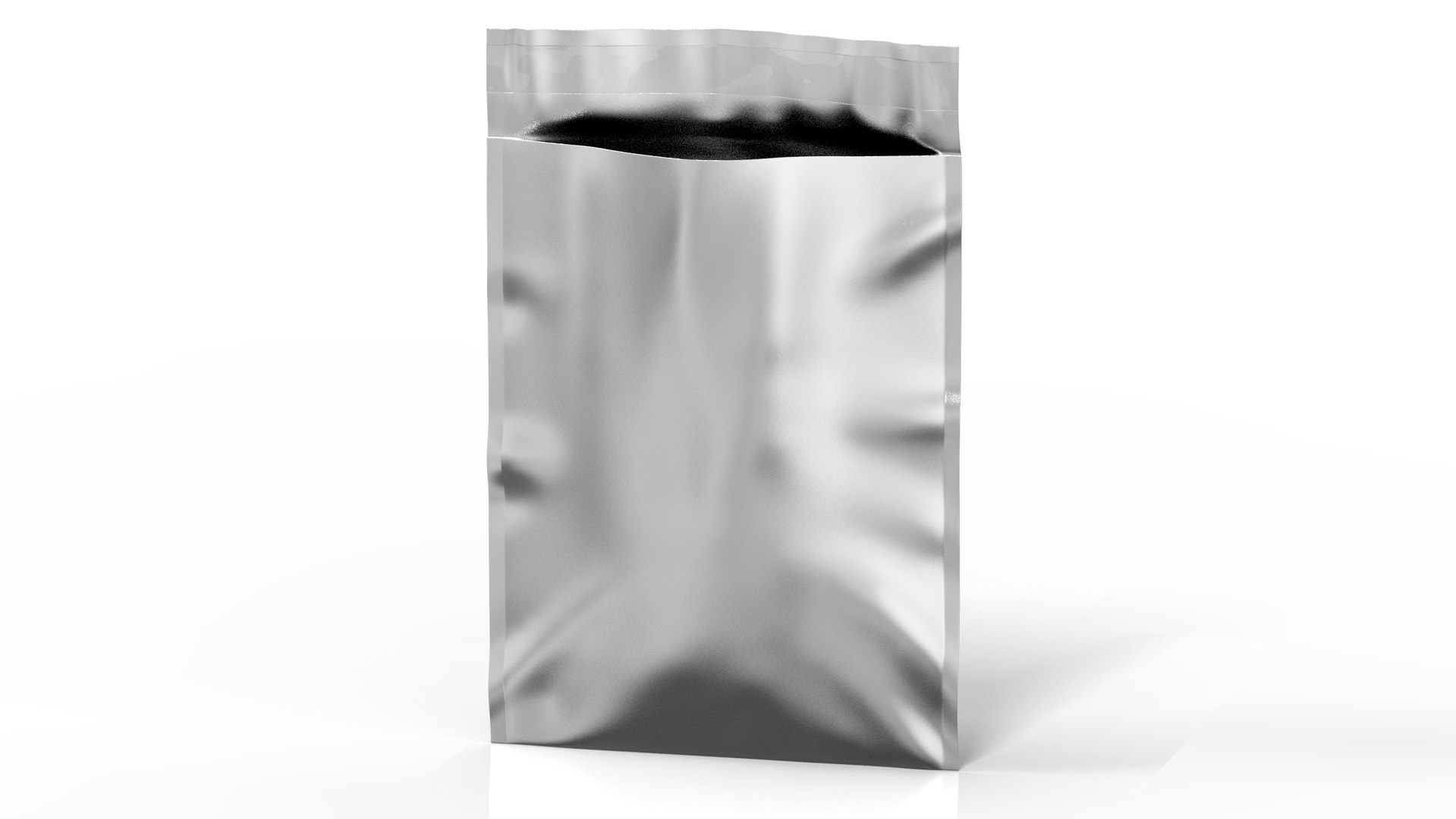 3D Poly Mailer Plastic Bag Silver open 3D model - TurboSquid 2116453