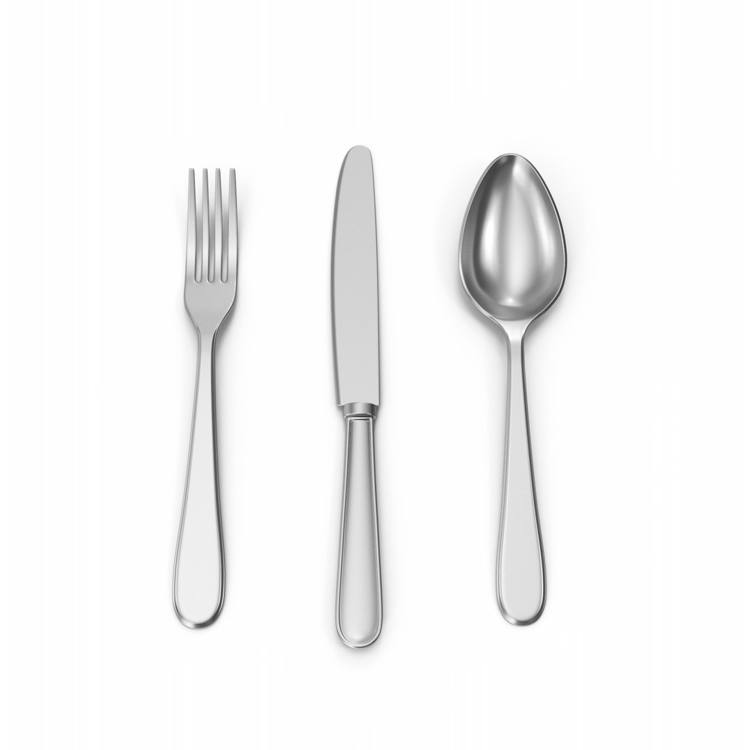 3D Cutlery Set Model - TurboSquid 1887142
