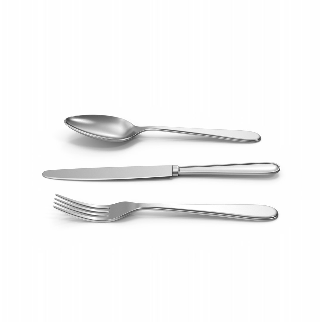 3D Cutlery Set Model - TurboSquid 1887142