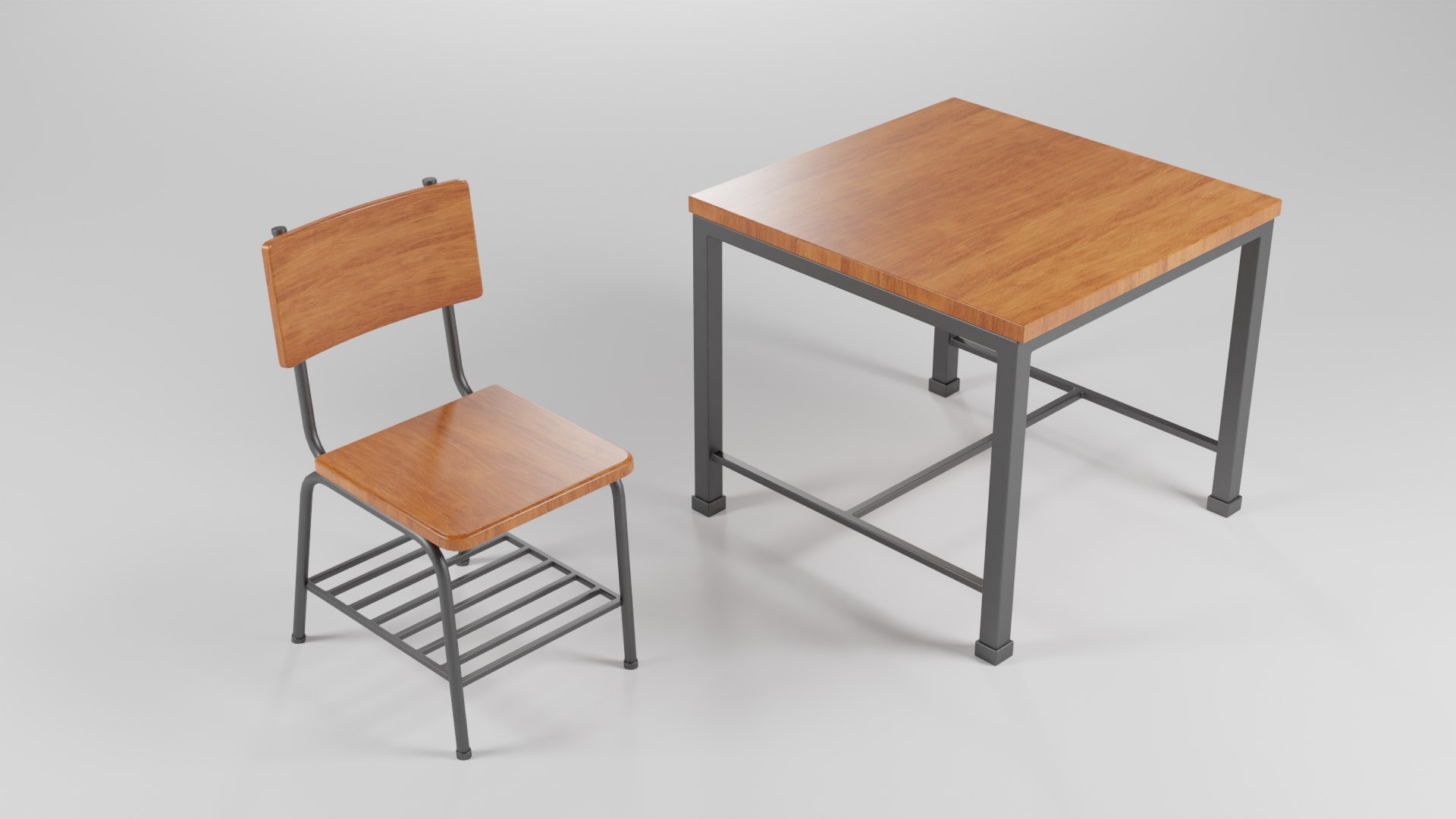 Classroom Chair And Table 3D - TurboSquid 1969897