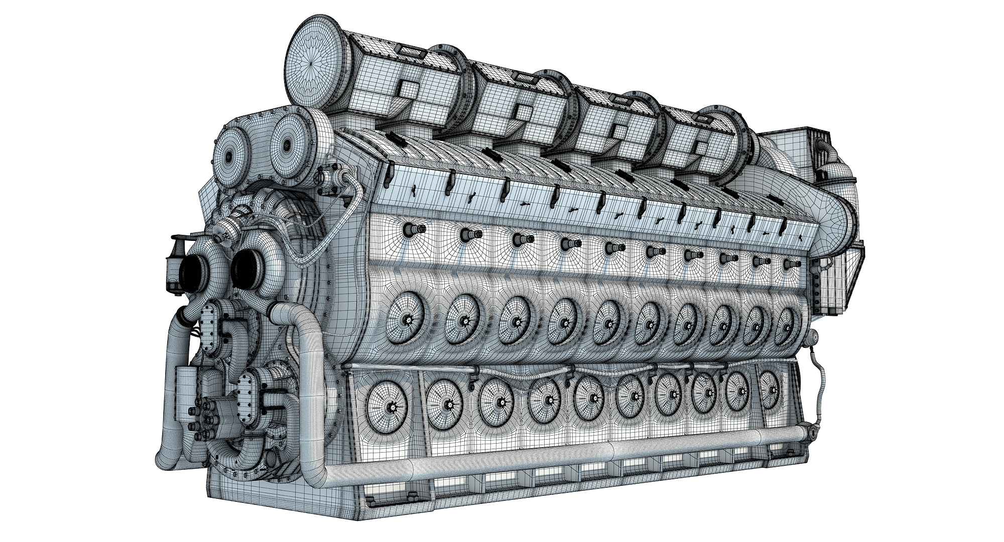 3d electro-motive emd locomotive diesel engine model