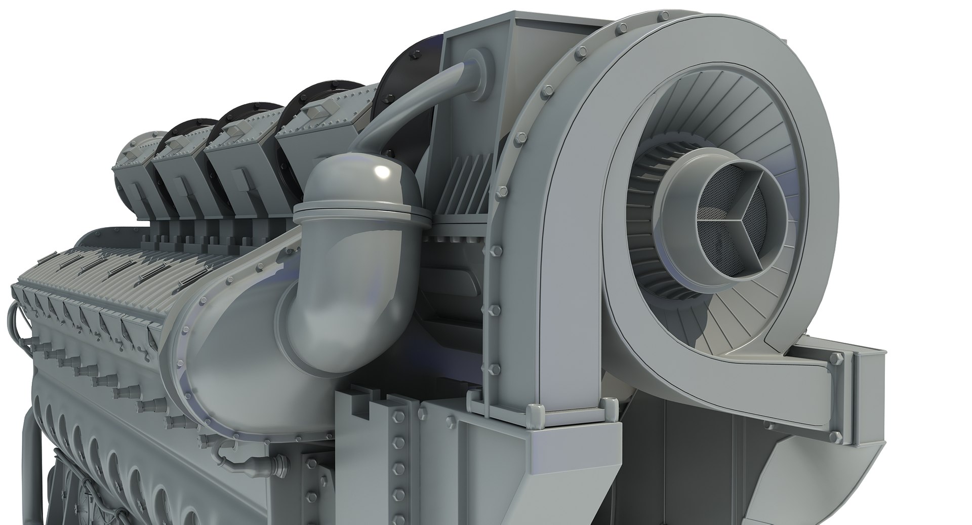 3d Electro-motive Emd Locomotive Diesel Engine Model