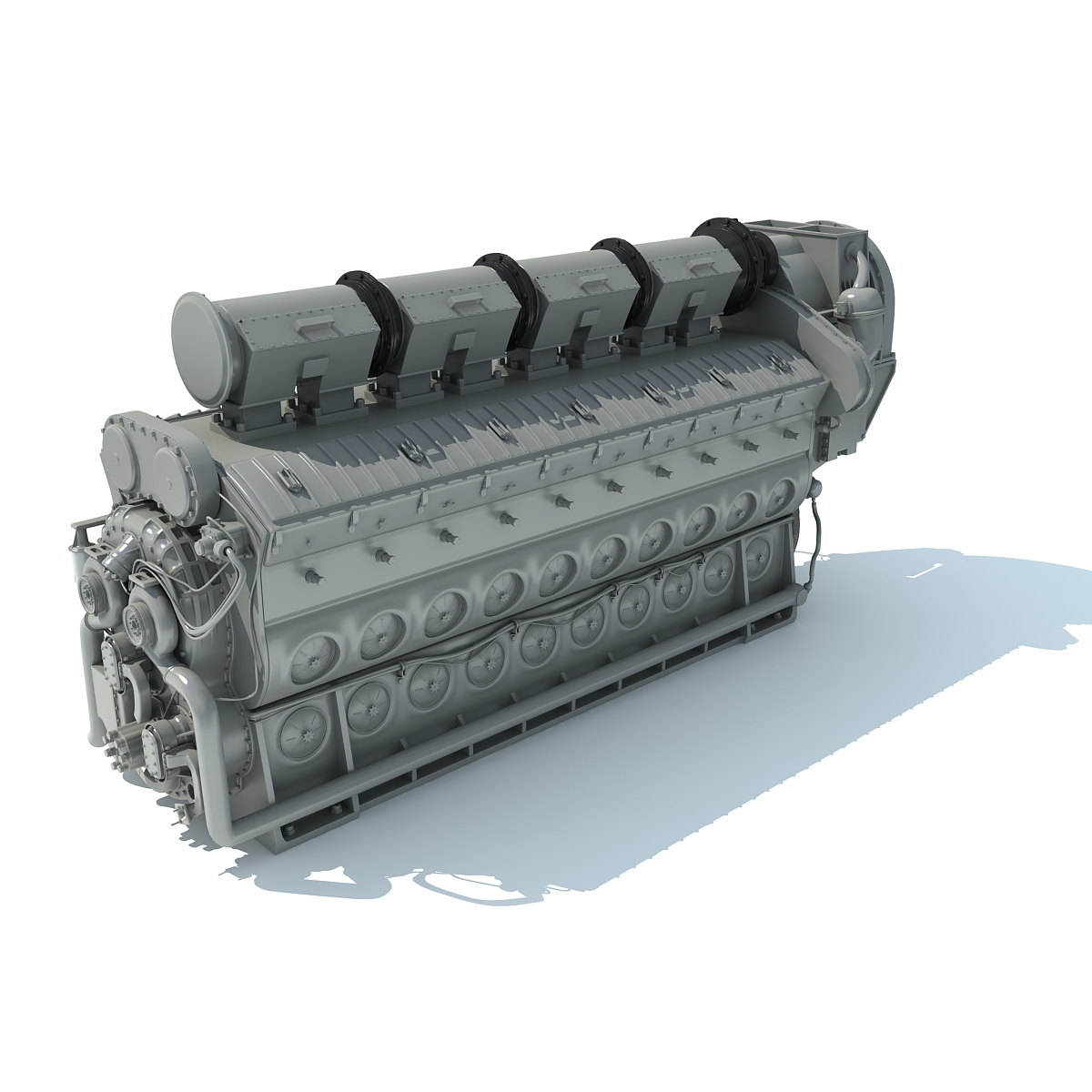 3d electro-motive emd locomotive diesel engine model