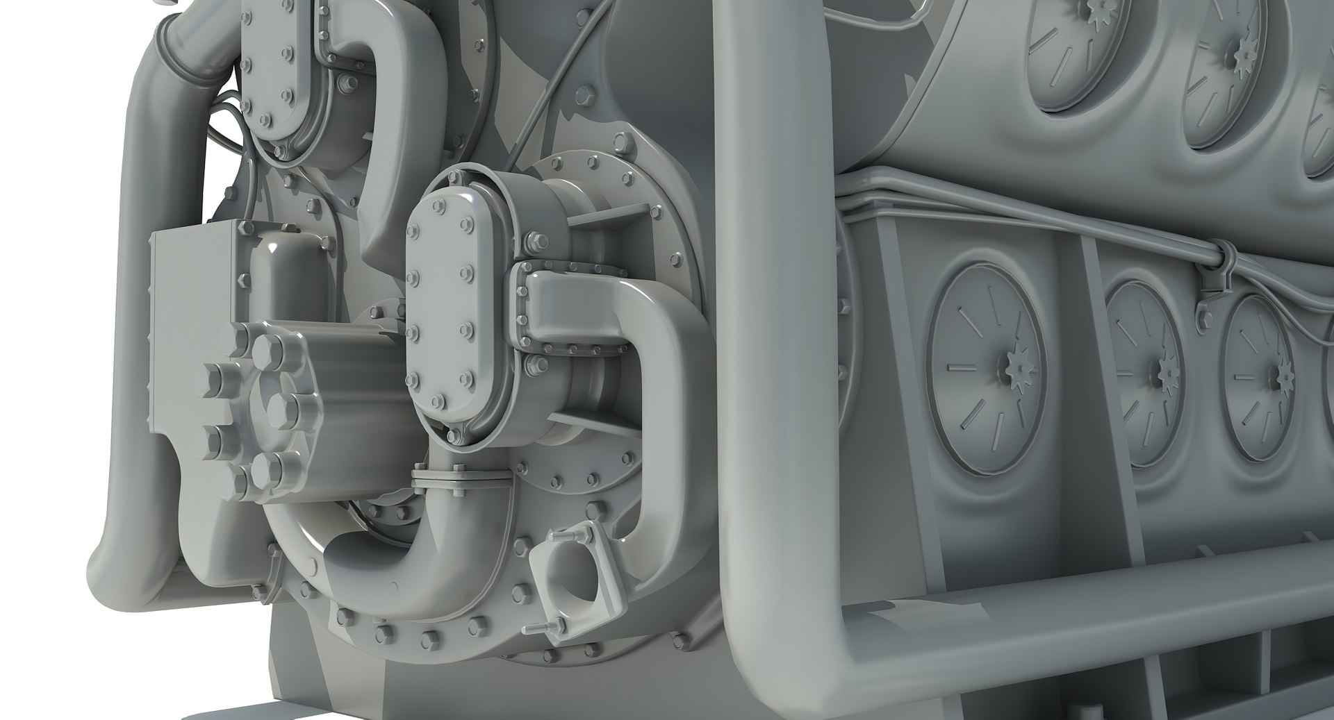 3d Electro-motive Emd Locomotive Diesel Engine Model