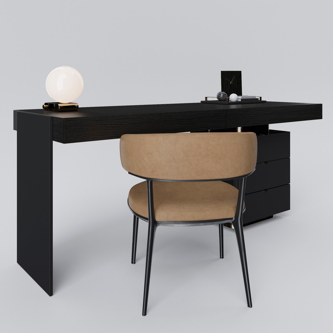 Minotti Carson Writing Desk 3D Model - TurboSquid 1343231