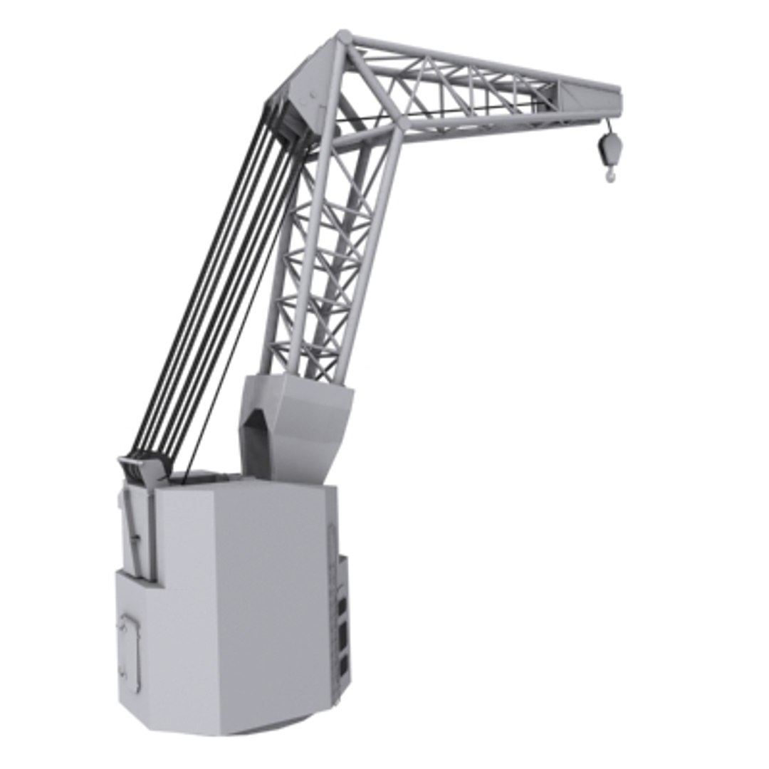 3d Max Boat Crane