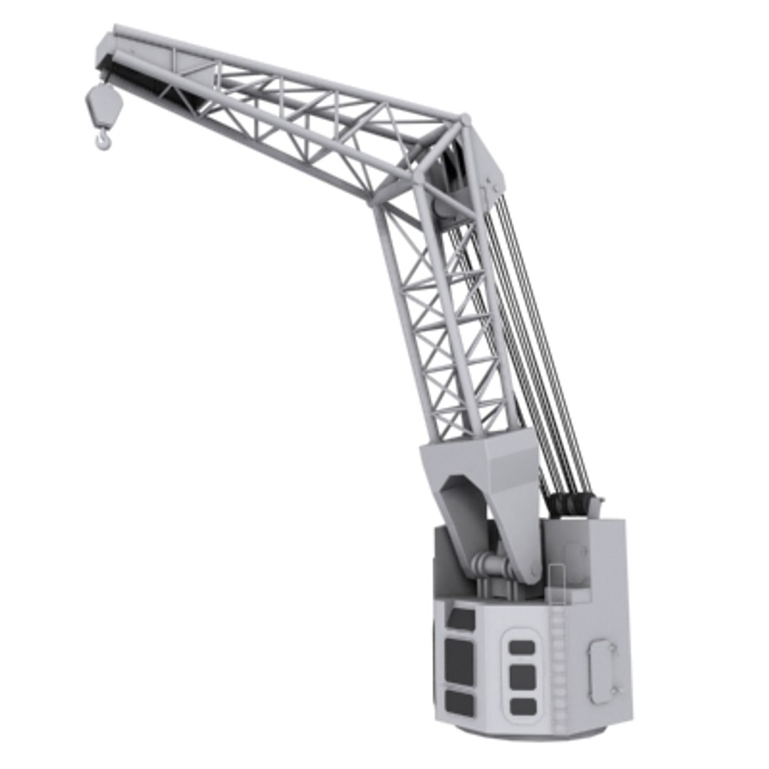 3d Max Boat Crane