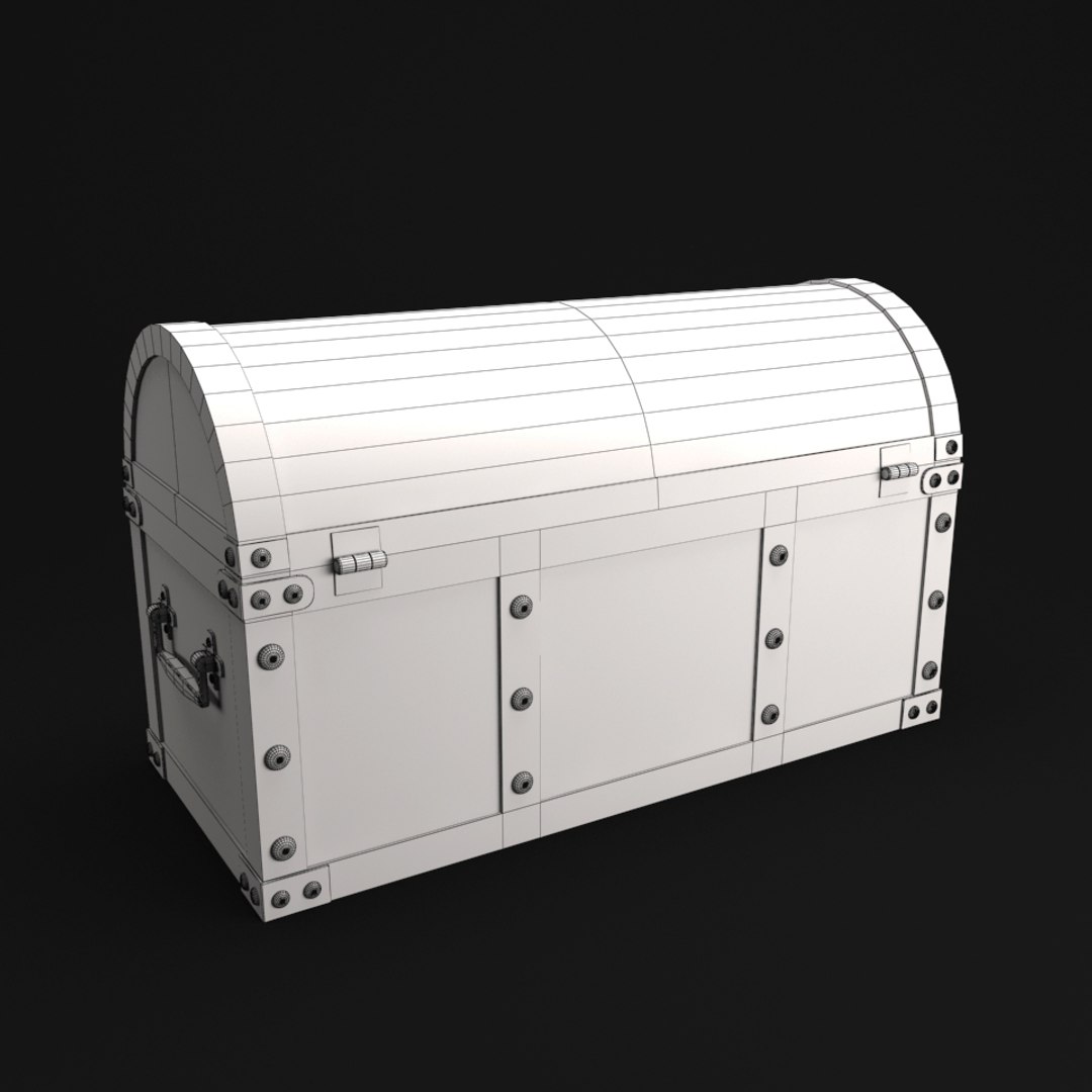 Old Chest Artifacts 3d 3ds