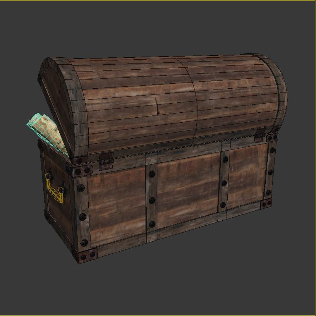 Old Chest Artifacts 3d 3ds