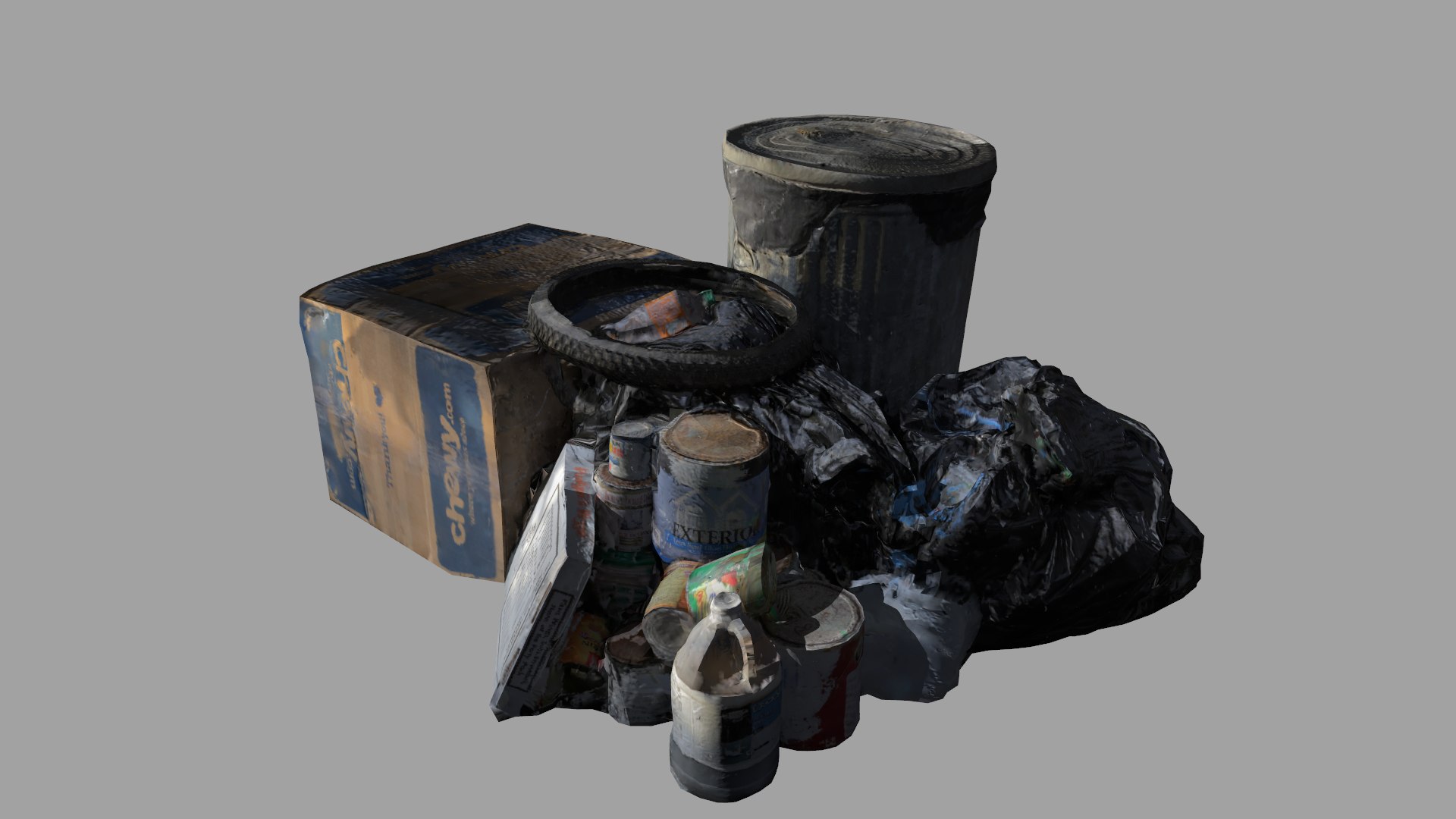 Pile garbage 3D - TurboSquid 1629526