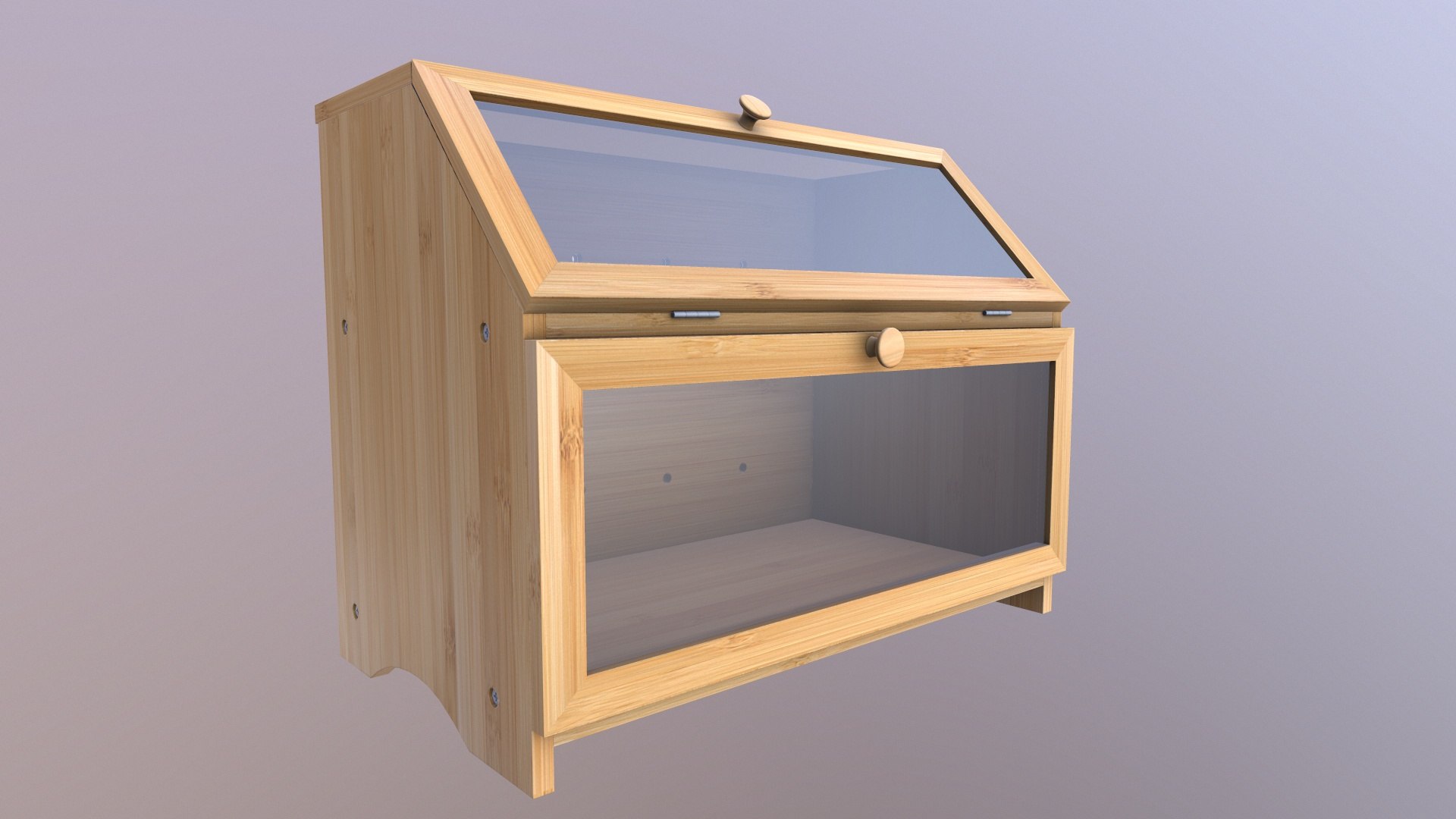 Bamboo Double Layered Bread Box 3D Model - TurboSquid 2023733
