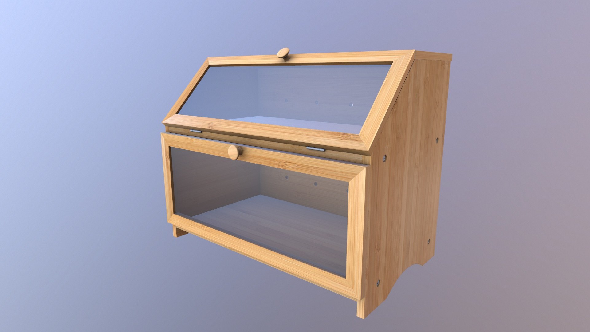 Bamboo Double Layered Bread Box 3D Model - TurboSquid 2023733