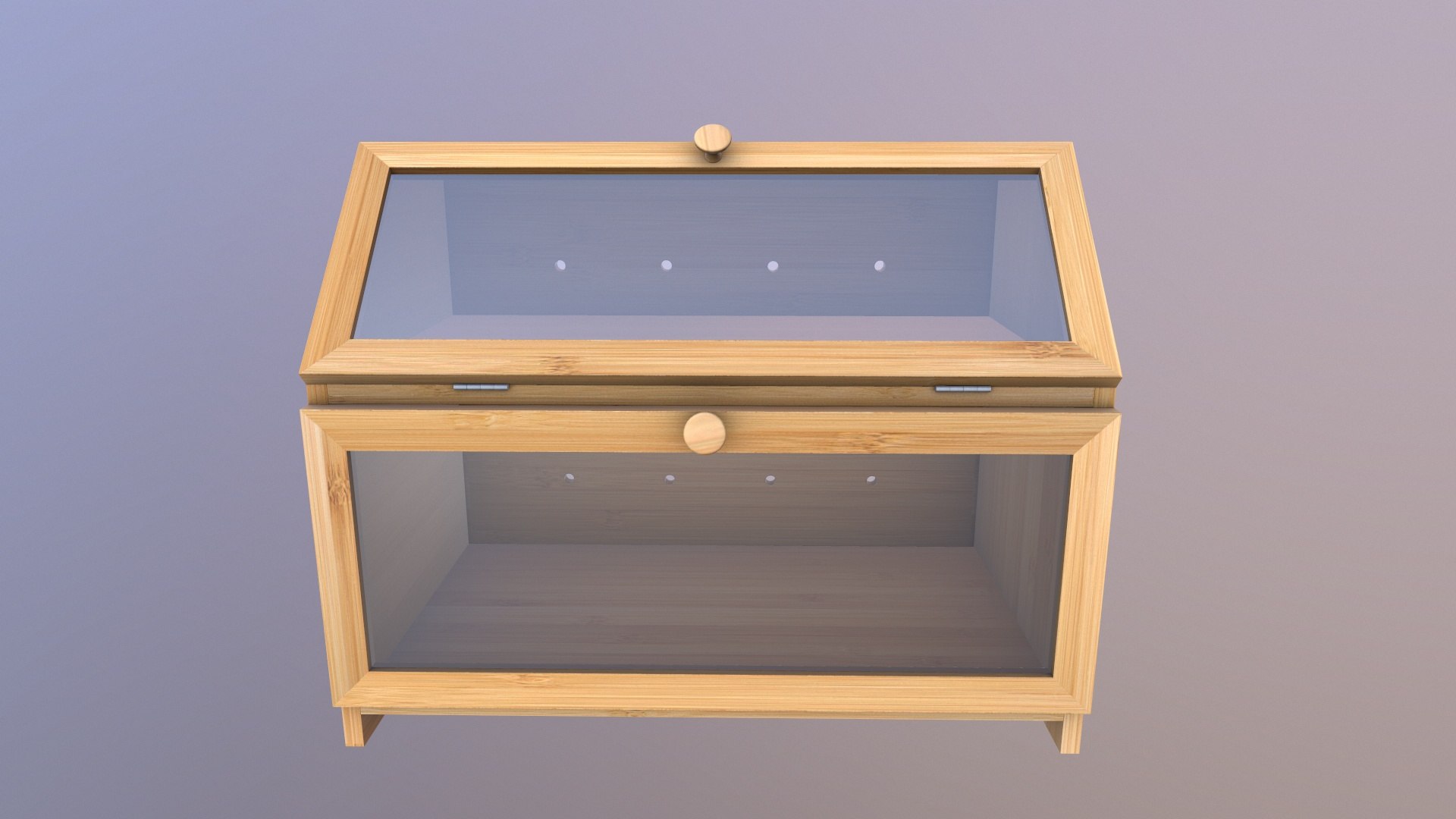 Bamboo Double Layered Bread Box 3D Model - TurboSquid 2023733
