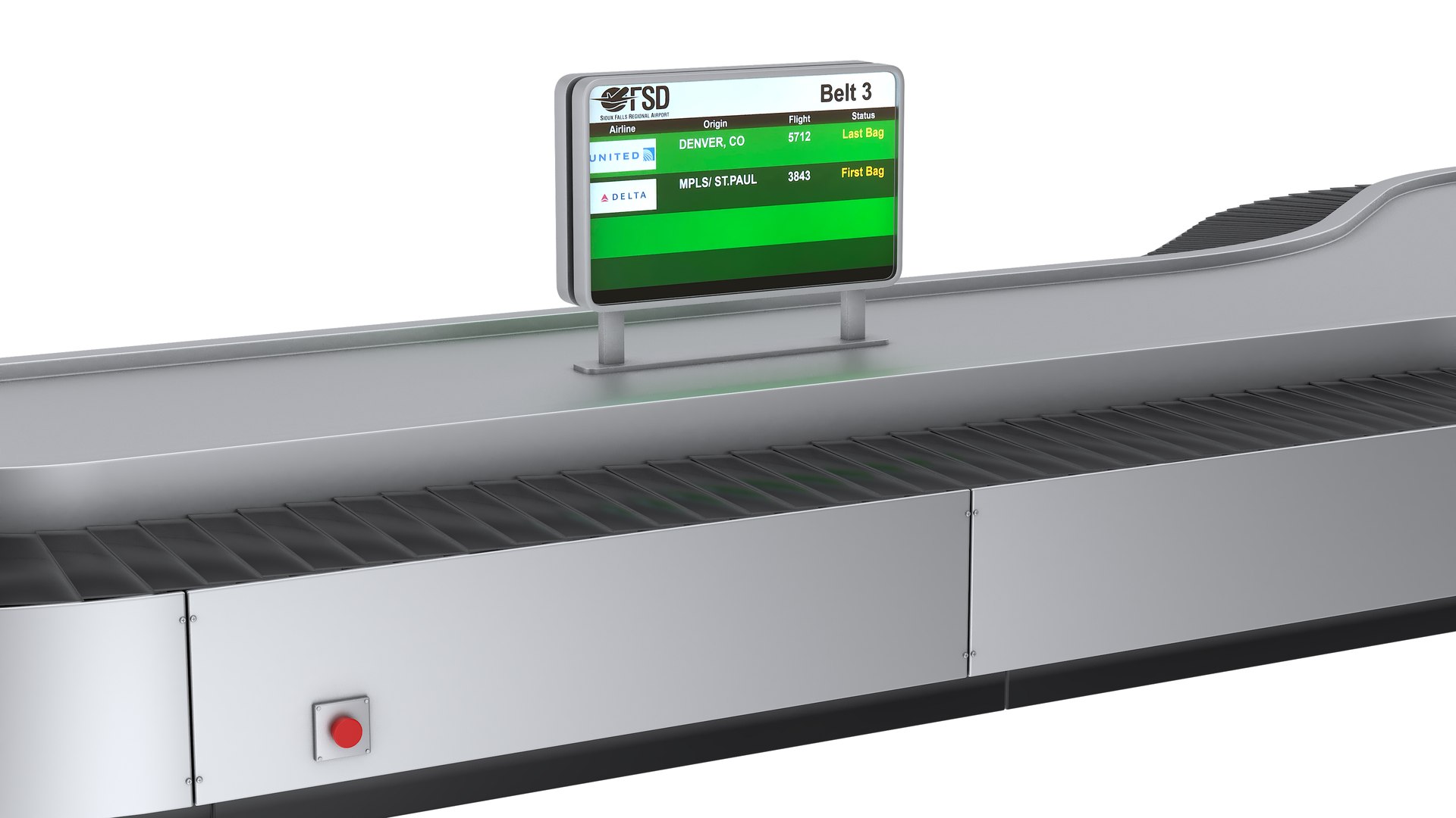 3D Airport Baggage Carousel Model - TurboSquid 2314823