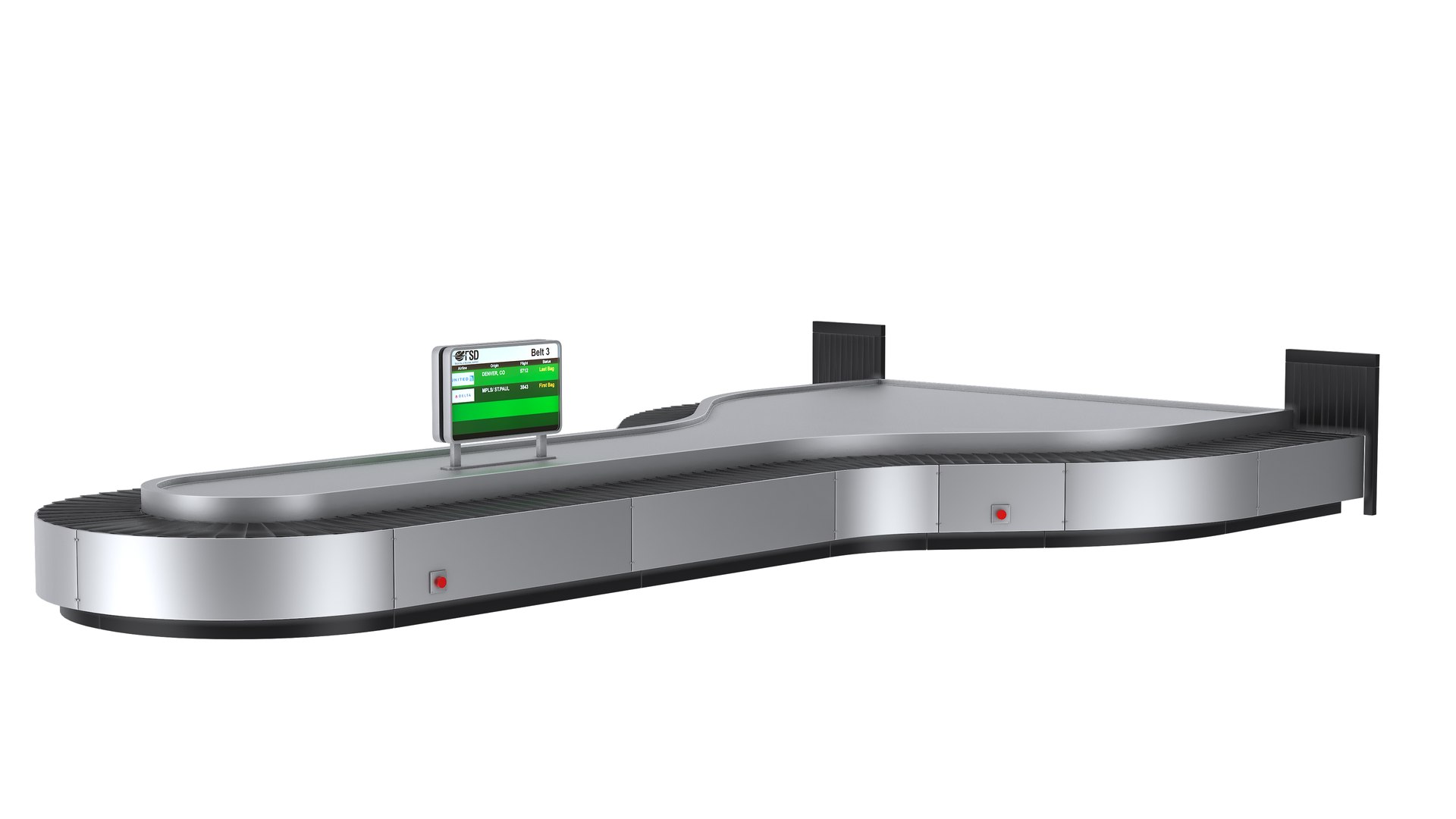 3D Airport Baggage Carousel Model - TurboSquid 2314823