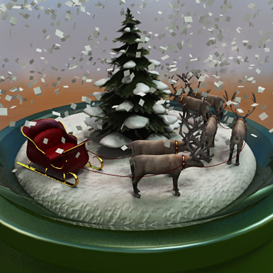 Max Snow Globe Reindeers