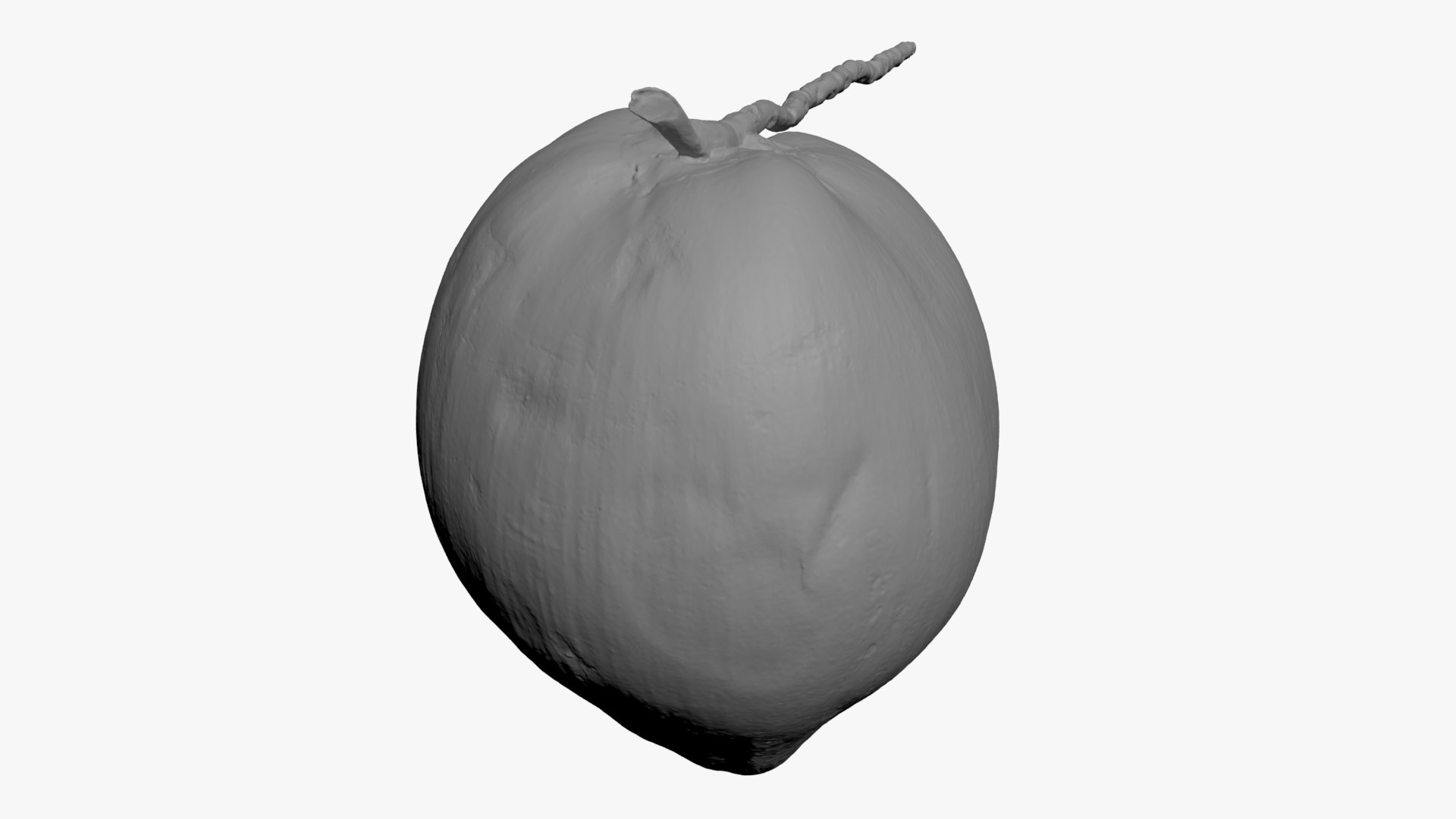 Green Coconut With Stem 02 For 3D Print 3D Model - TurboSquid 2319488