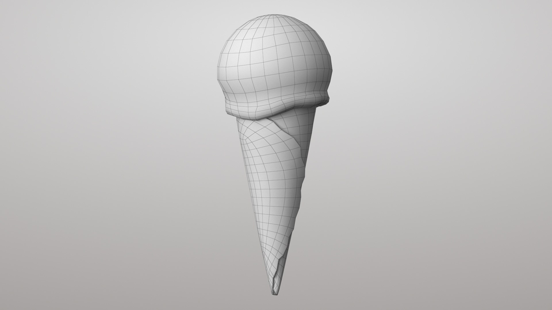 Ice Cream Cone 5v PBR 3D Model - TurboSquid 2235889