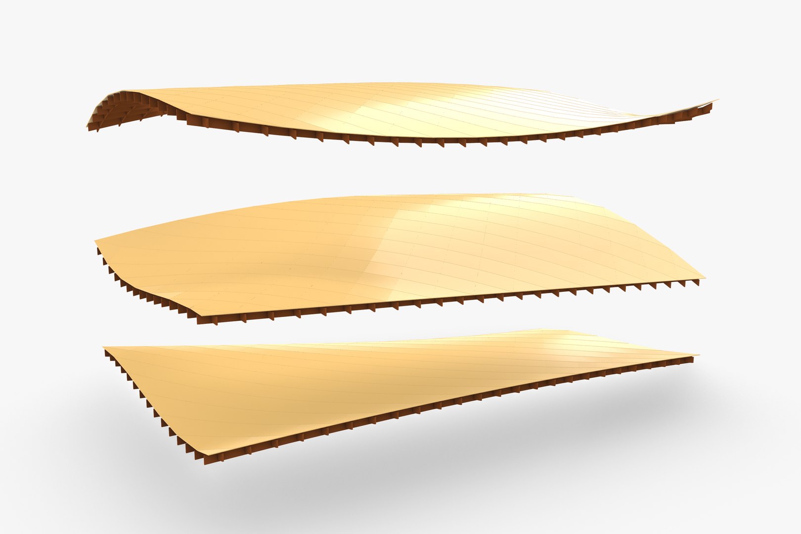 Wooden Waffle Wavy Structures 3D Model - TurboSquid 1964912