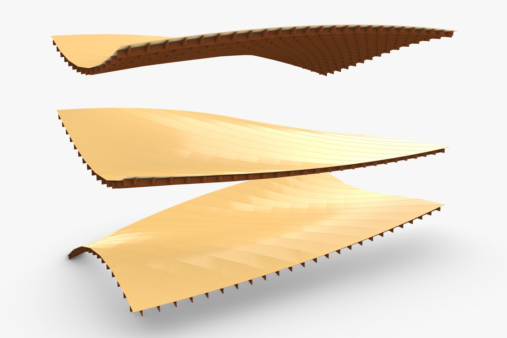 Wooden Waffle Wavy Structures 3D Model - TurboSquid 1964912