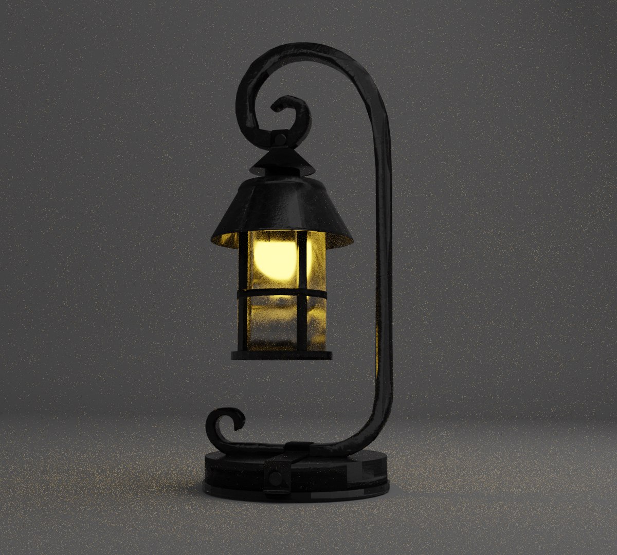 Vintage Single Light Black Metal Lamp Low-poly 3D Model - TurboSquid ...