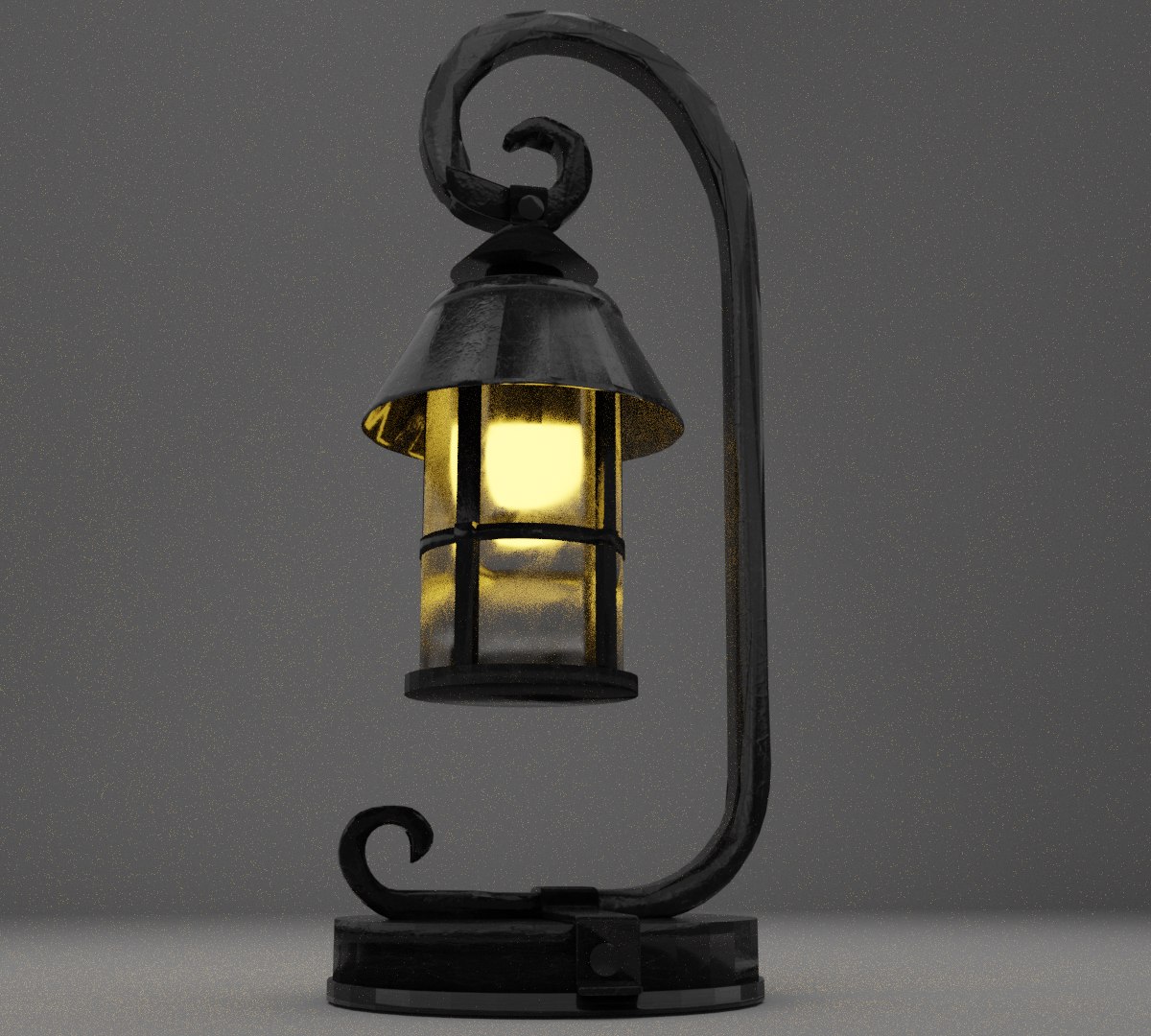 Vintage Single Light Black Metal Lamp Low-poly 3D Model - TurboSquid ...