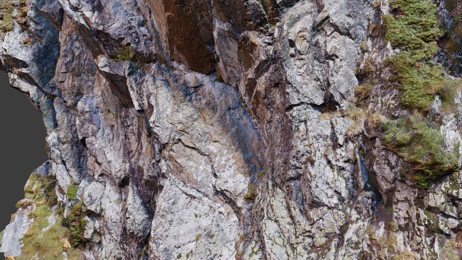 3D Mountain Huge Cliff Boulder Alps Scan PBR - TurboSquid 1847238