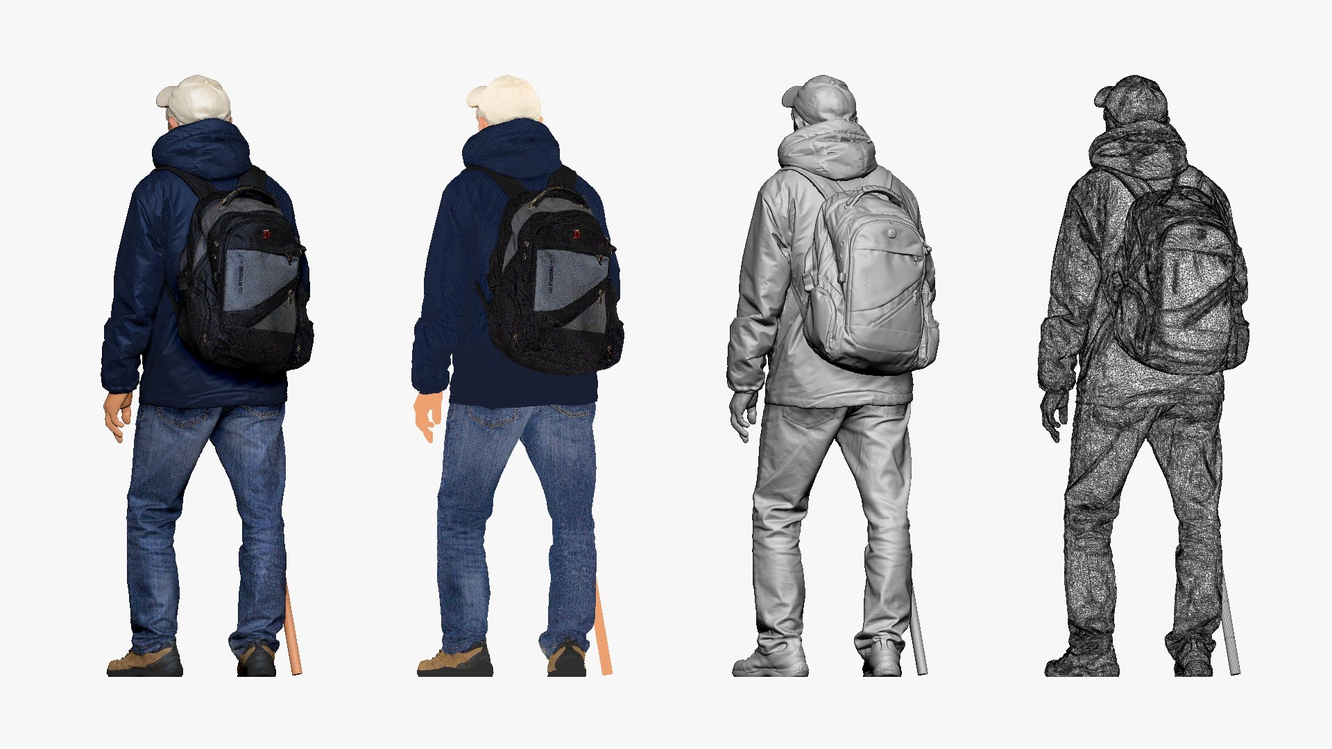 001143 Oldy Traveler Tourist Man 3D Model - TurboSquid 1721173