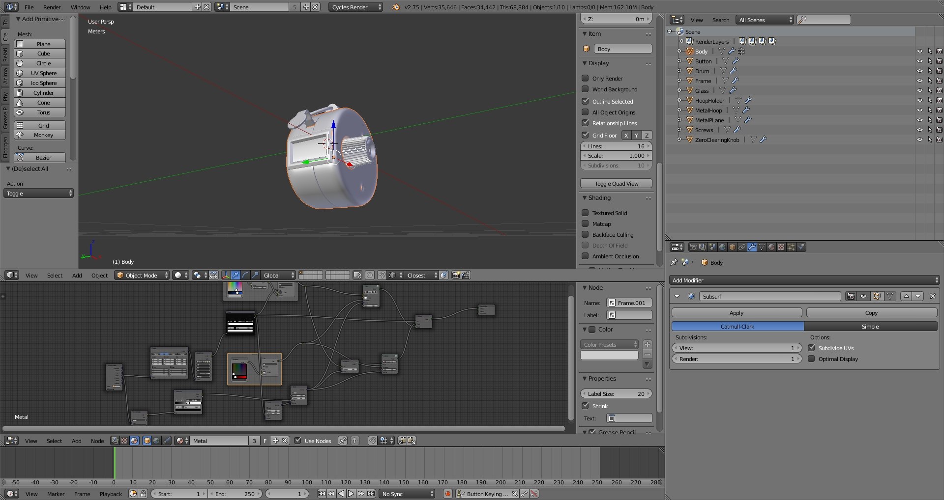 3d model hand tally counter