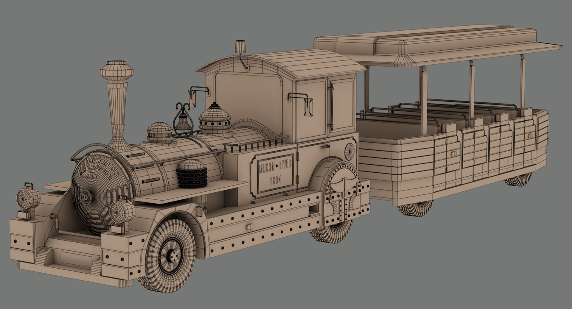 dotto train 3d max