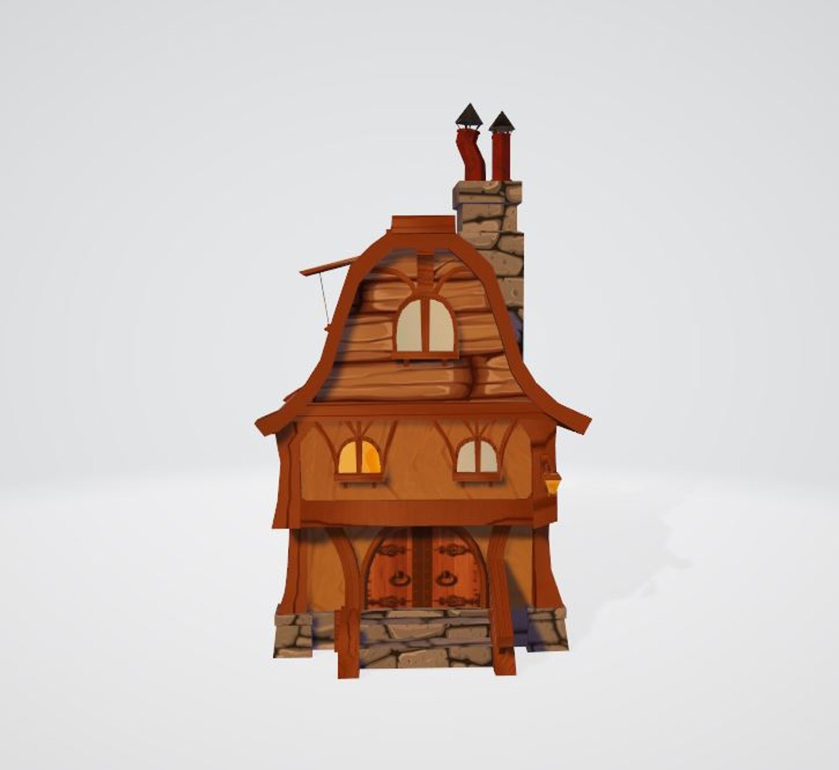 3D Model Small Cartoon House - TurboSquid 1535678