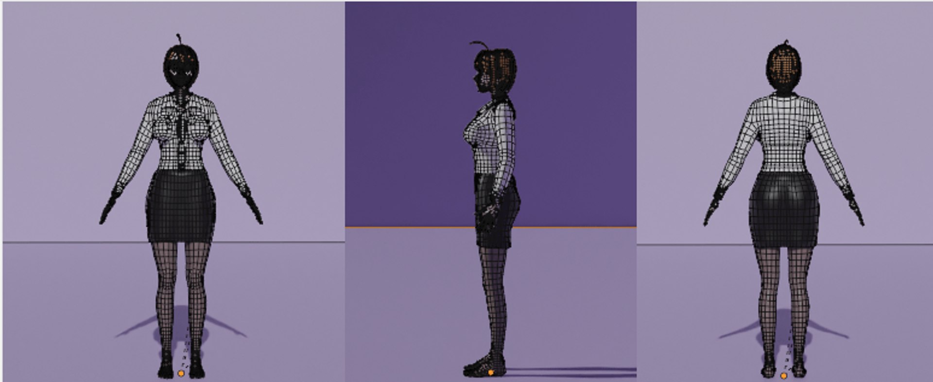 Cartoon Woman Rig And Model NaNa 3D Model - TurboSquid 2288795