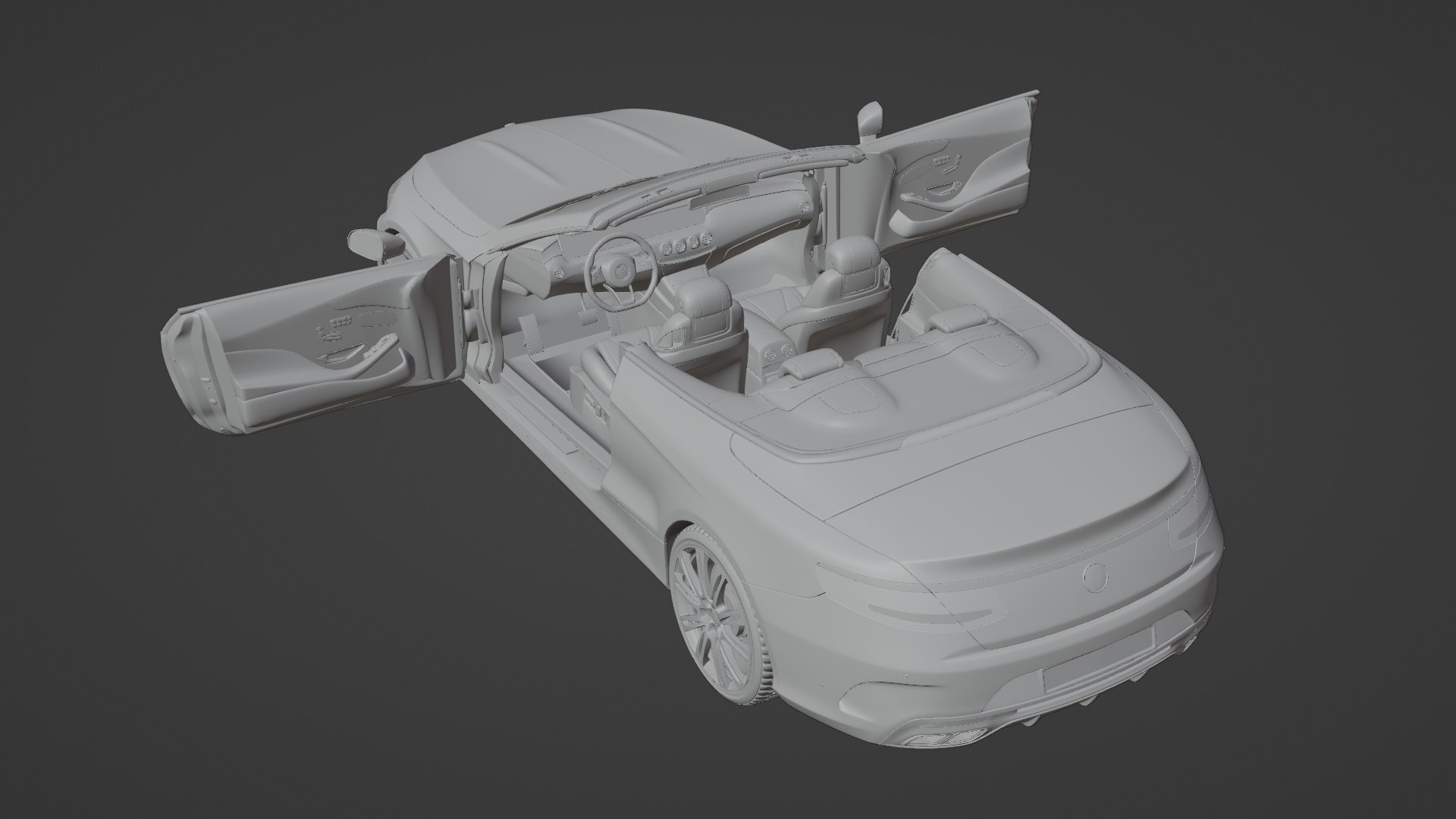 3D Model Convertible Car - TurboSquid 2260634