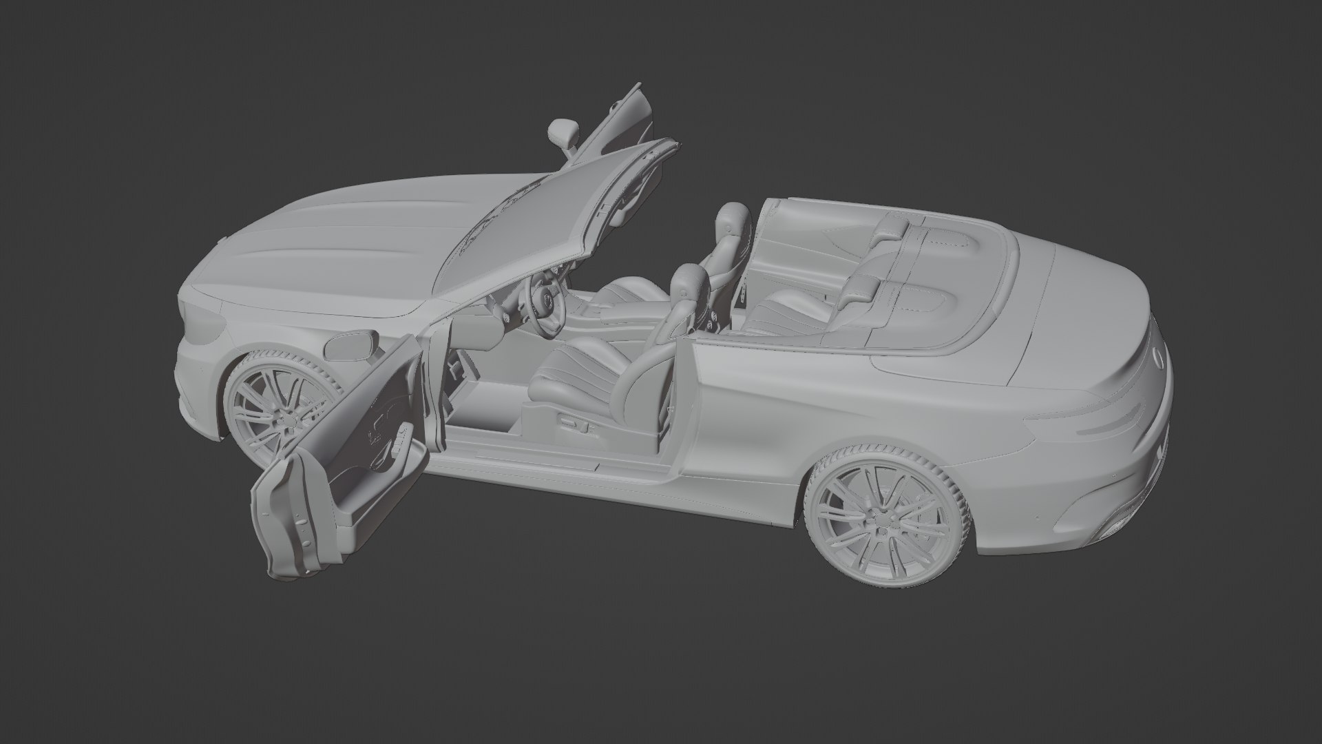 3D Model Convertible Car - TurboSquid 2260634