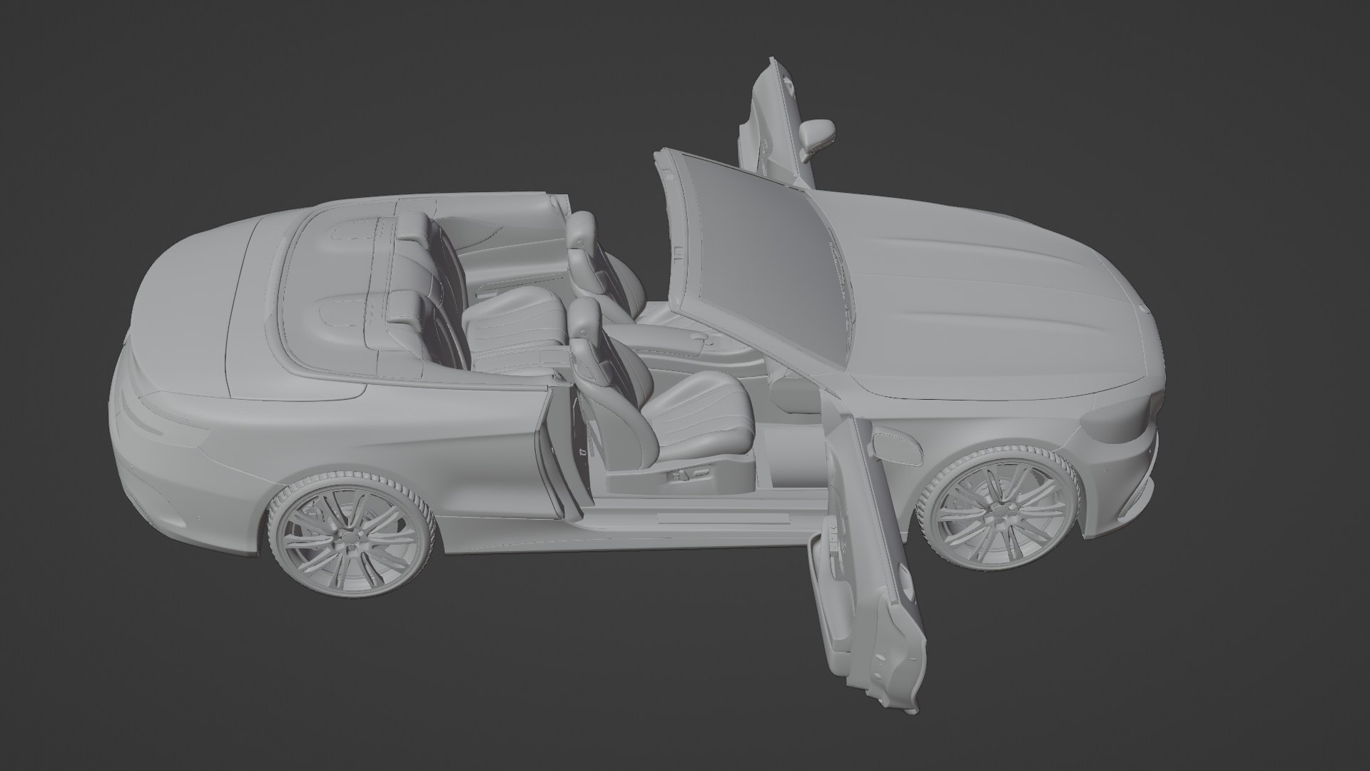 3D Model Convertible Car - TurboSquid 2260634