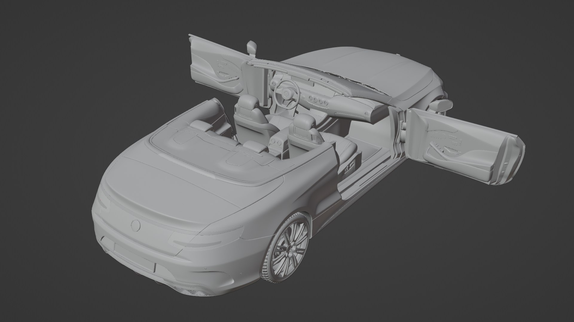 3D Model Convertible Car - TurboSquid 2260634