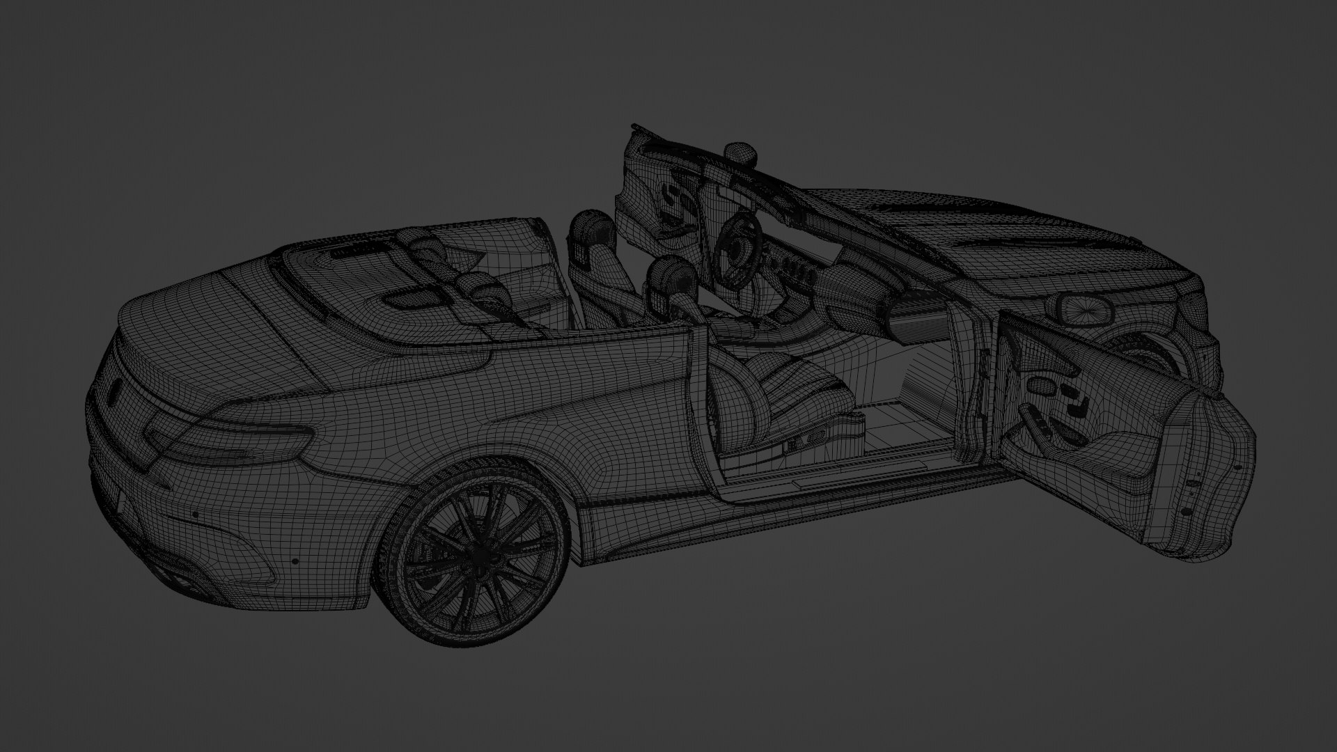 3D Model Convertible Car - TurboSquid 2260634