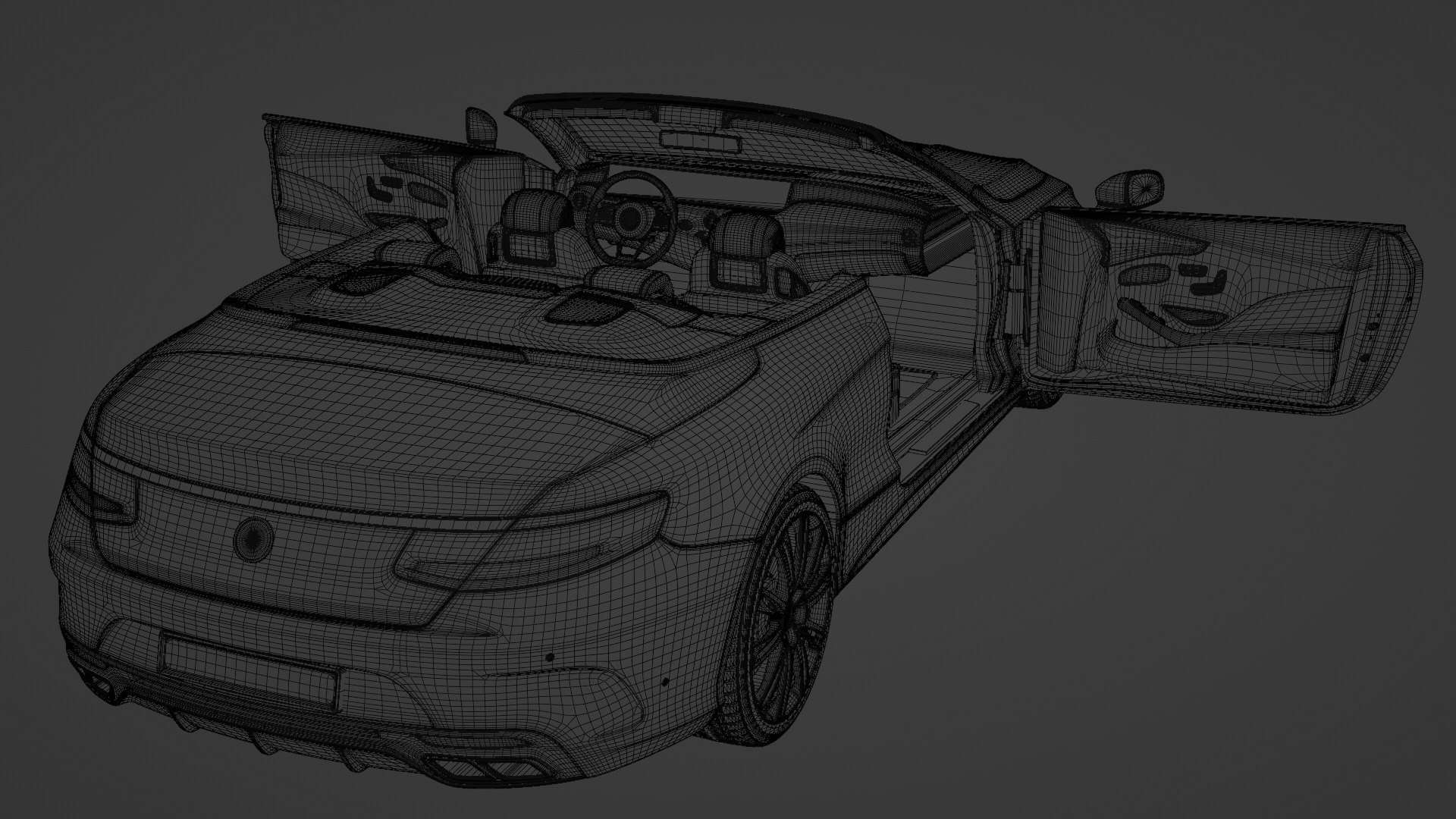 3D Model Convertible Car - TurboSquid 2260634