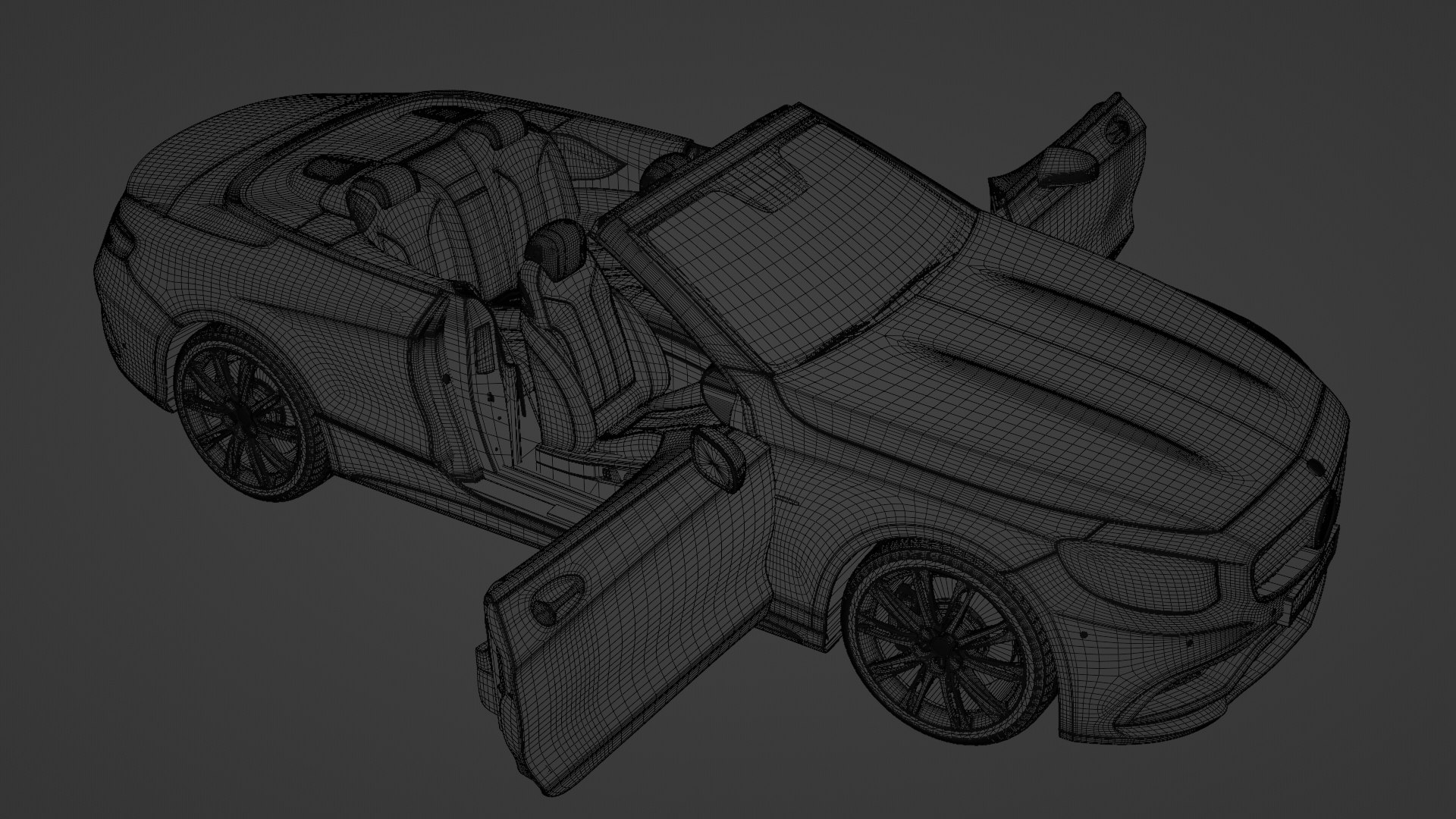 3D Model Convertible Car - TurboSquid 2260634