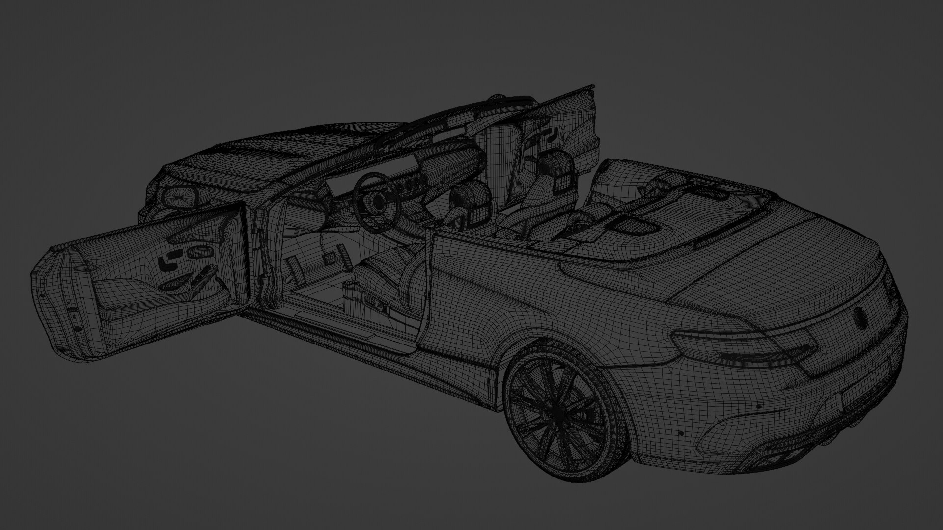 3D Model Convertible Car - TurboSquid 2260634