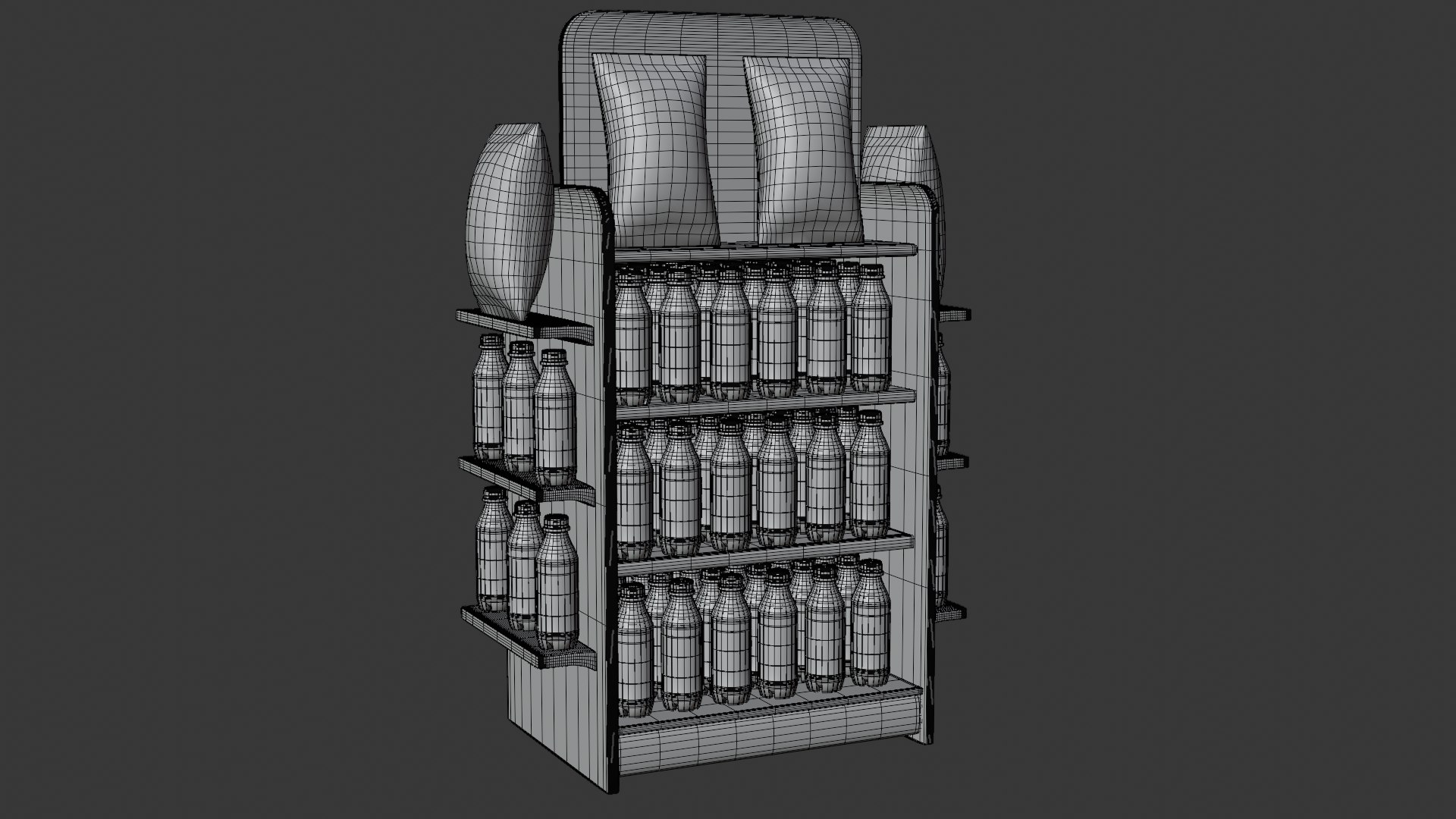 3D Model Supermarket Shelves - 3D Model - TurboSquid 2408315