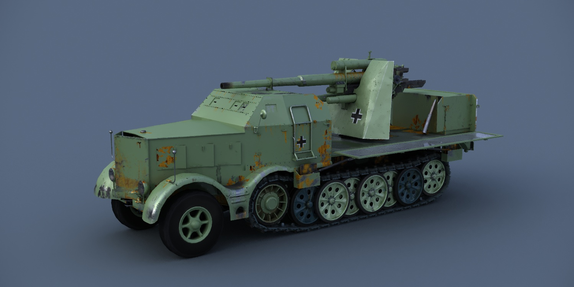 8 cm flak 18 model - TurboSquid 1543766