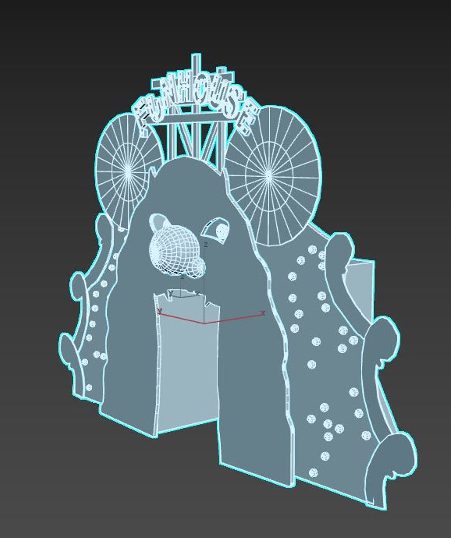3D Model Old Funhouse Entrance - TurboSquid 1636486