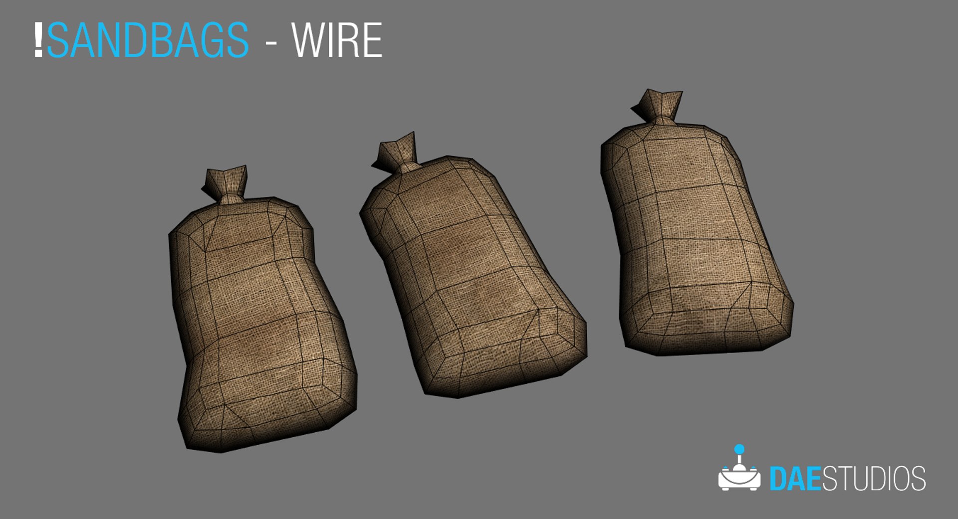 sand sandbag bag 3d model