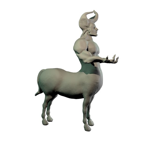 3d statue centaur model