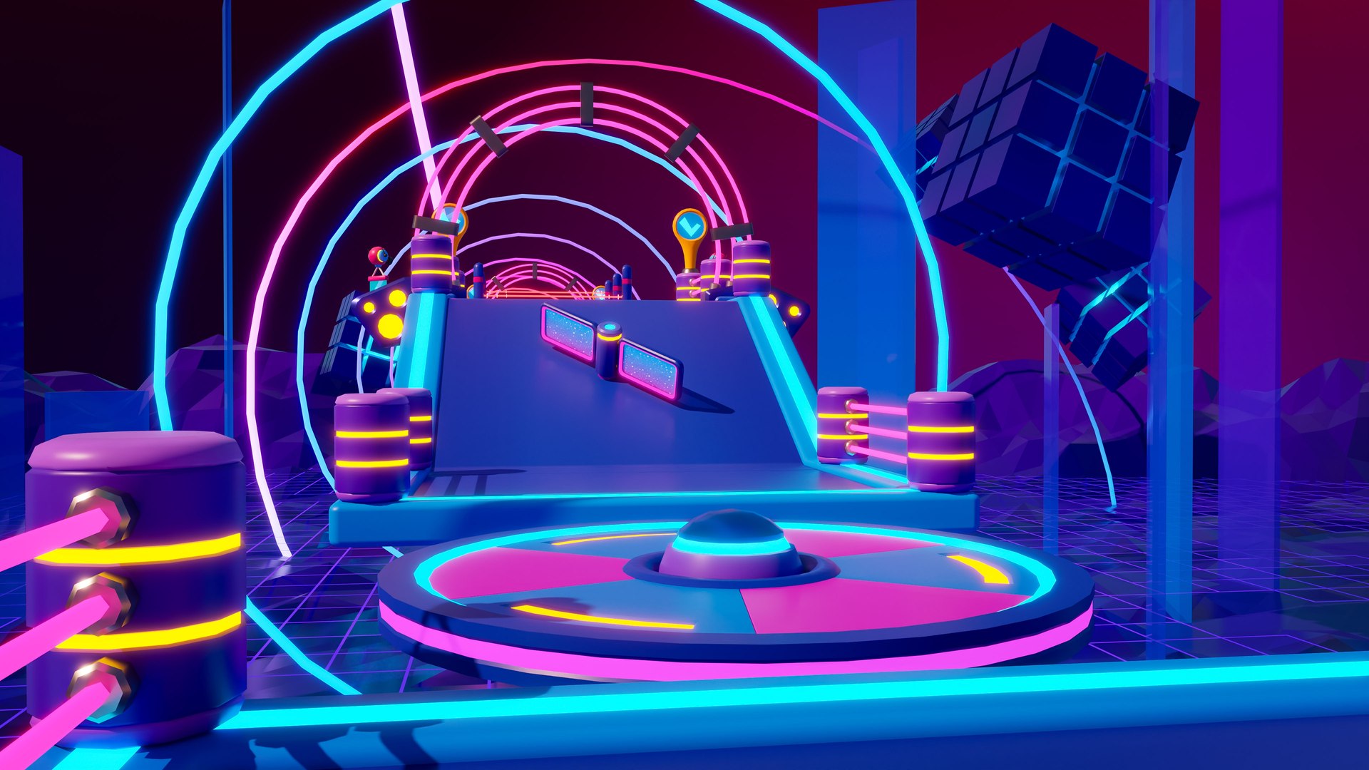 Platformer 10 Neon Model - TurboSquid 2300231